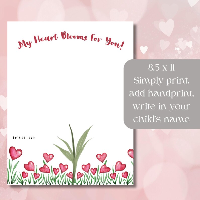 Handprint Footprint Craft, Printable Valentines Birthday Spring ...