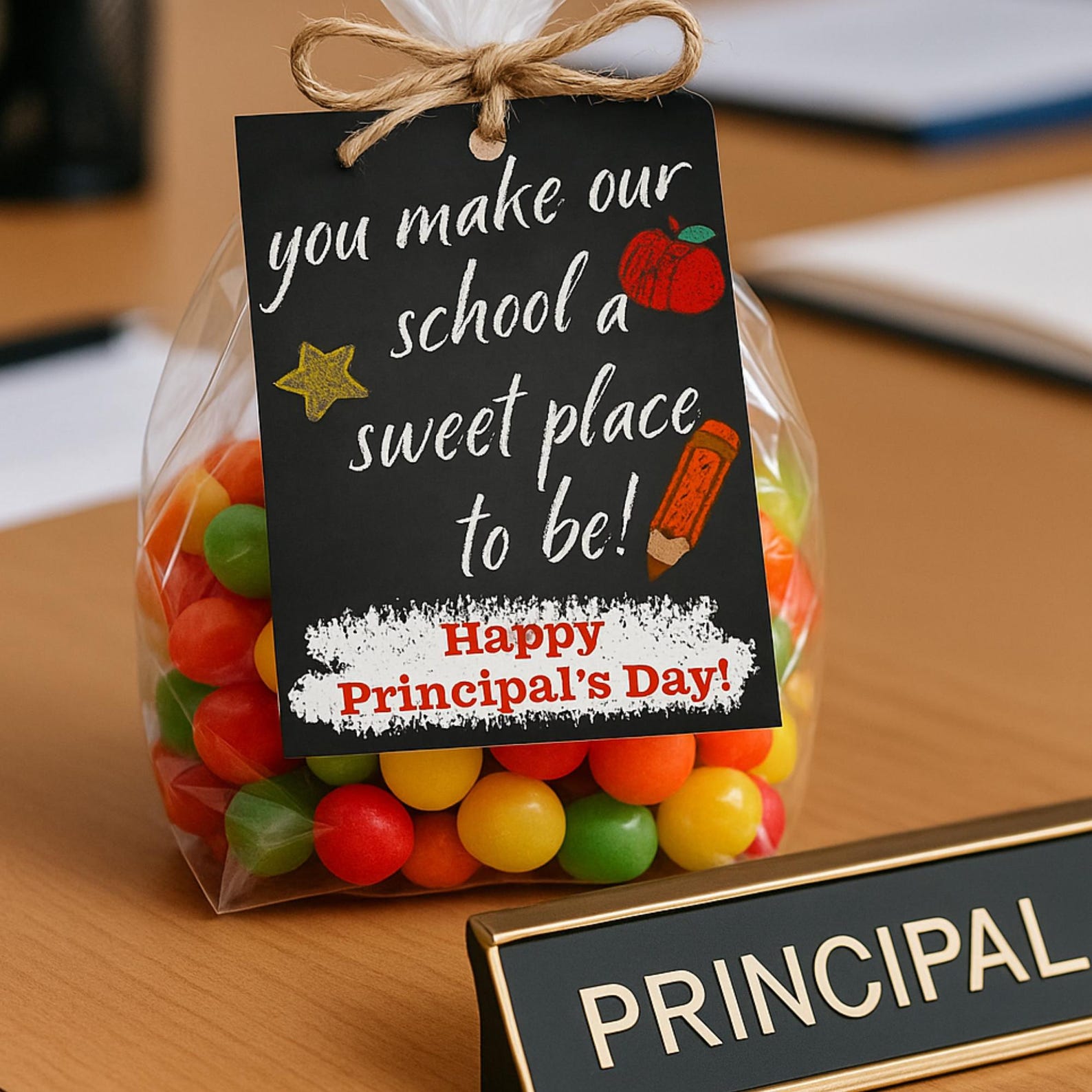 Happy Principal's Day Gift Tag, Printable School Principal Card, Vice ...