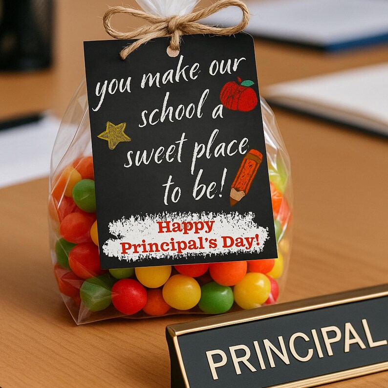 Happy Principal's Day Gift Tag, Printable School Principal Card, Vice ...