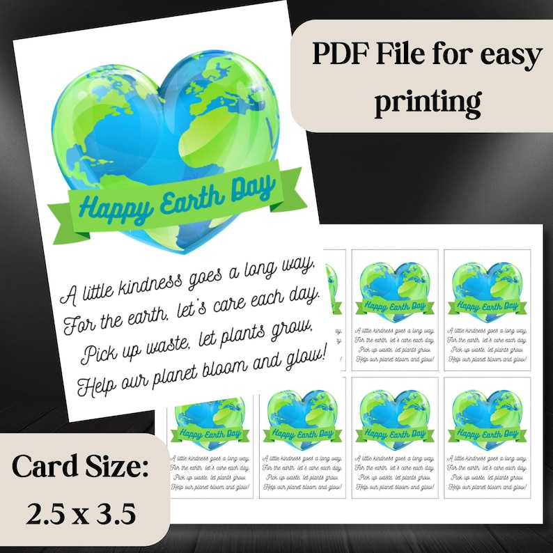 Happy Earth Day Card, Email, Text Blast, Printable Earth Day Poem, Gift ...