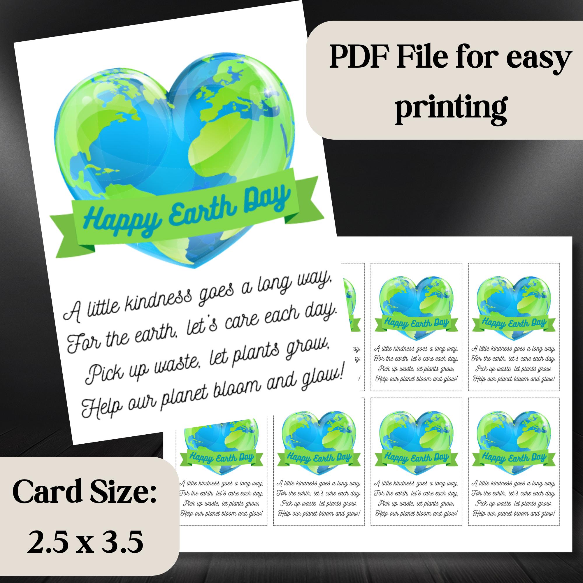 Happy Earth Day Card, Email, Text Blast, Printable Earth Day Poem, Gift ...