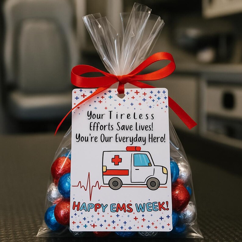 EMS Week Gift Tag, Emergency Medical Services Appreciation Card, First ...
