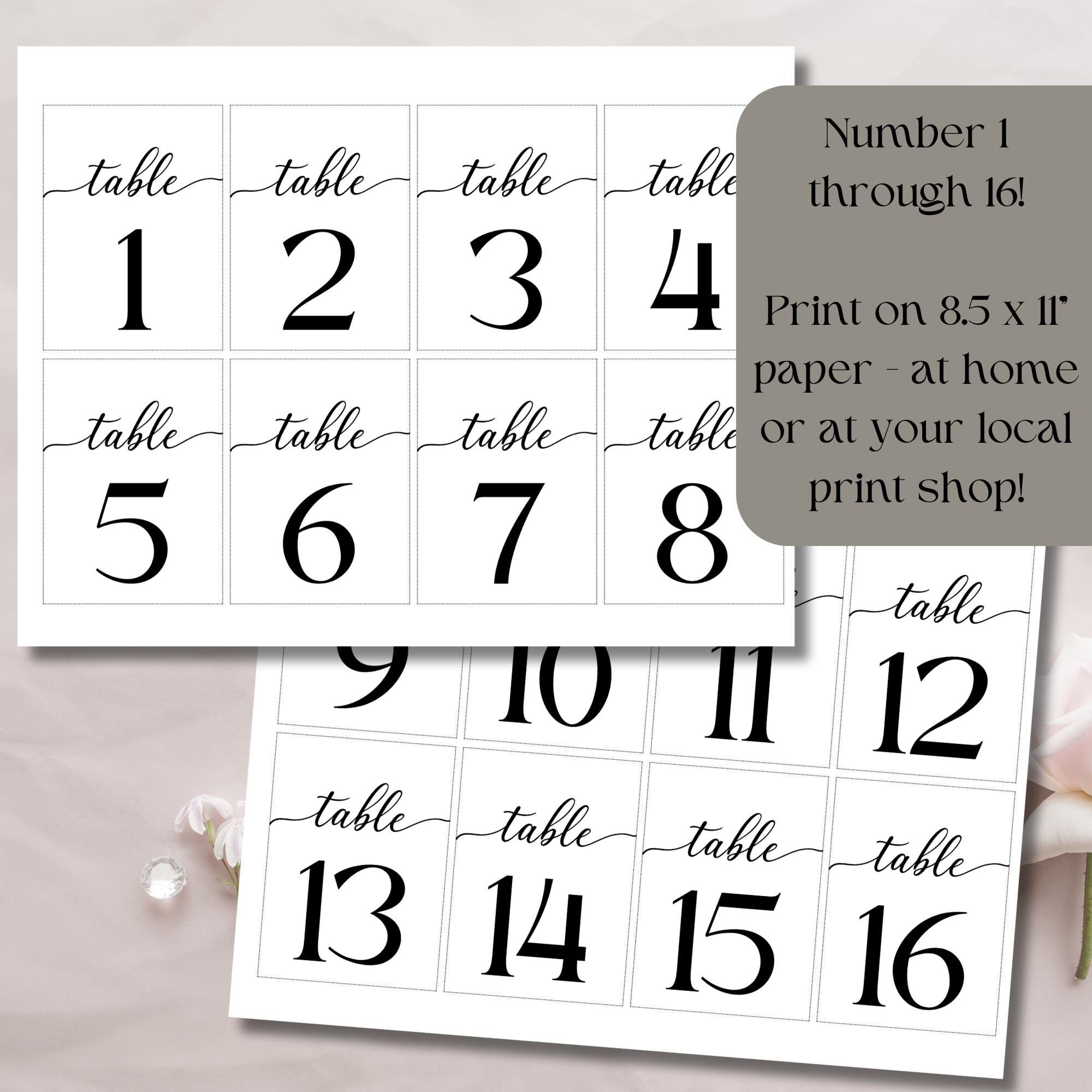 Wedding Table Number Tags, Event Flower Vase Wine Centrepiece Card, Jar ...