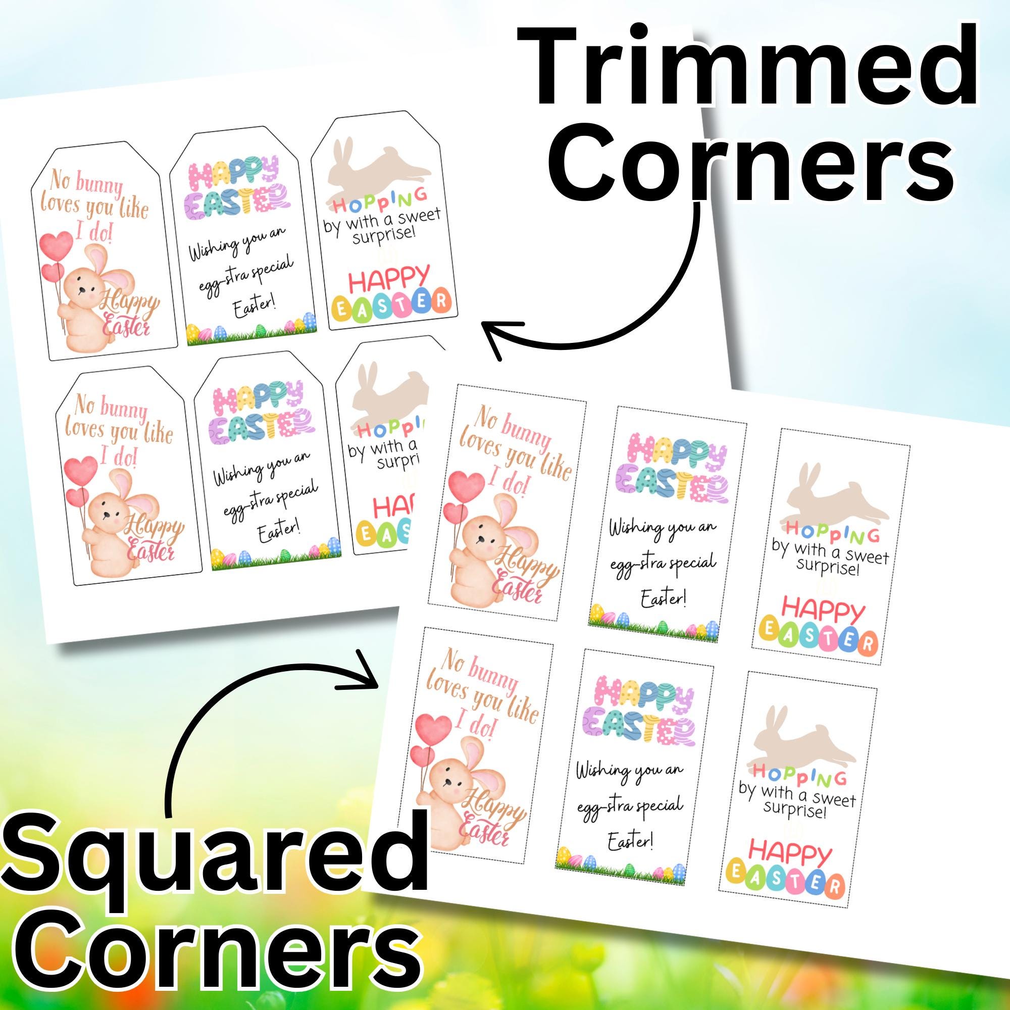 Easter Gift Tag Printable, Multi-design Happy Easter Basket Tag, Treat ...