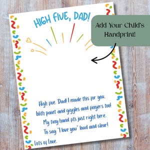 Father's Day Handprint Craft From Children, First Fathers Day Art From ...
