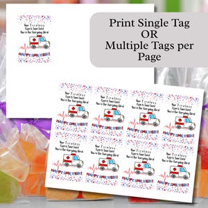 EMS Week Gift Tag, Emergency Medical Services Appreciation Card, First ...