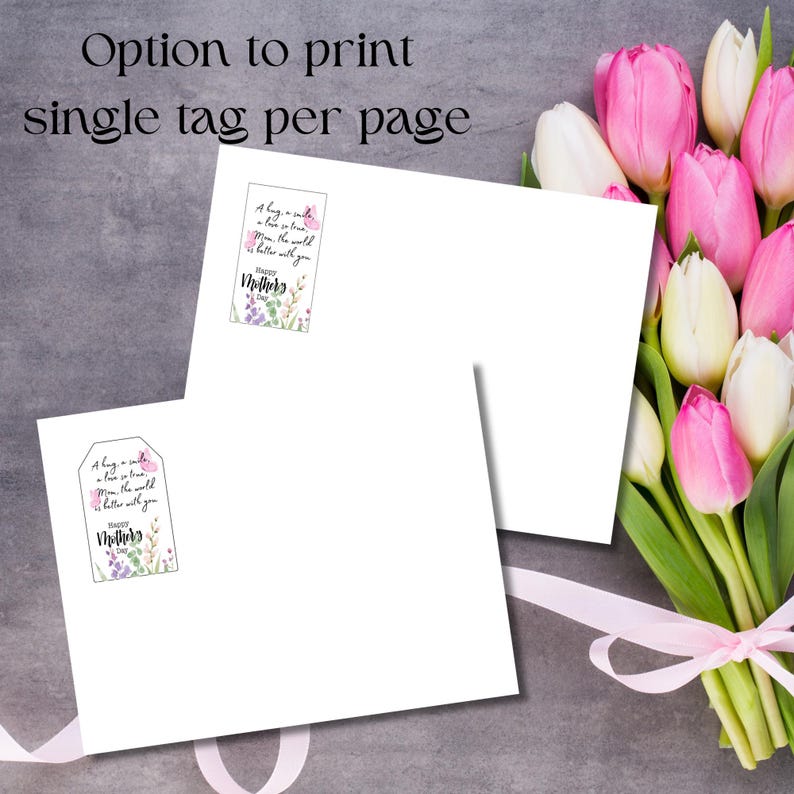 Mother's Day Gift Tag, Happy Mom's Day Card, Poem for Mother ...