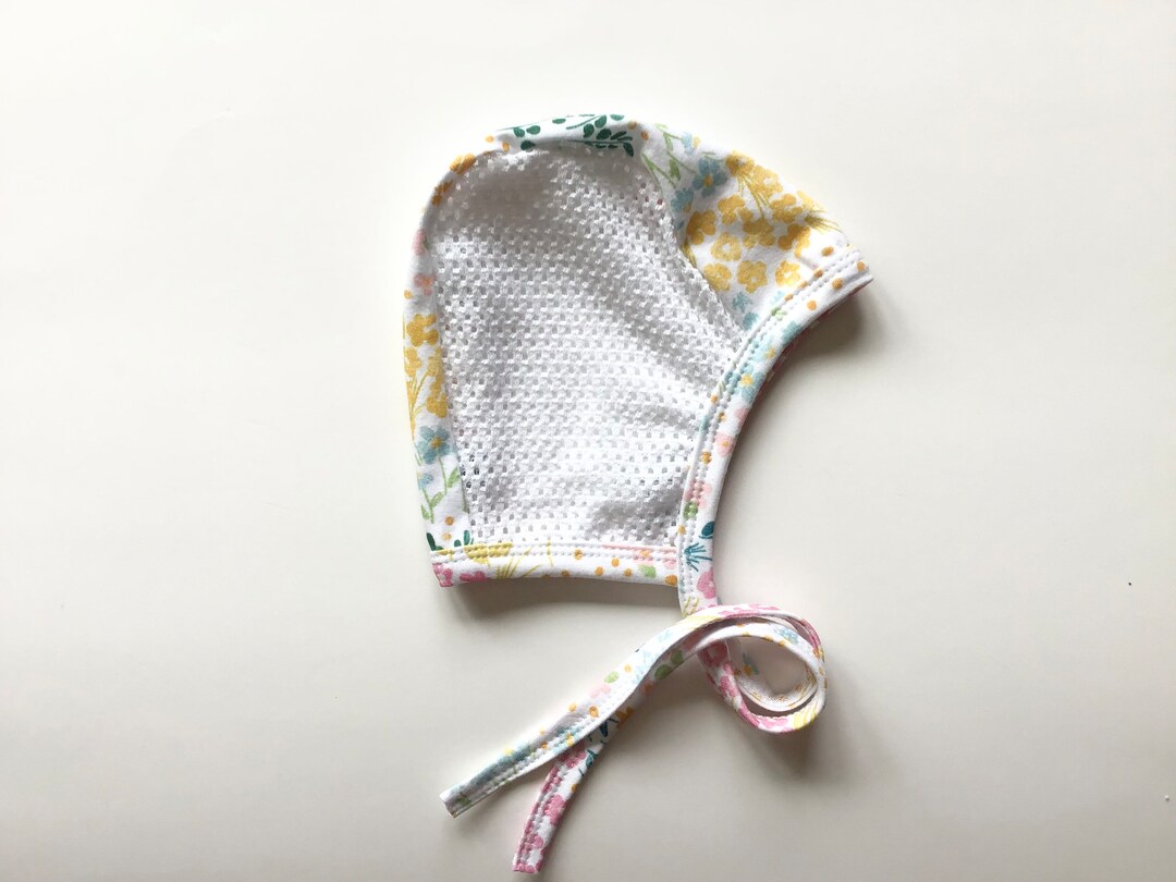 Fun Floral With Mesh Baby Pilot Hat, Hearing Aid Hat With Mesh,hat With ...
