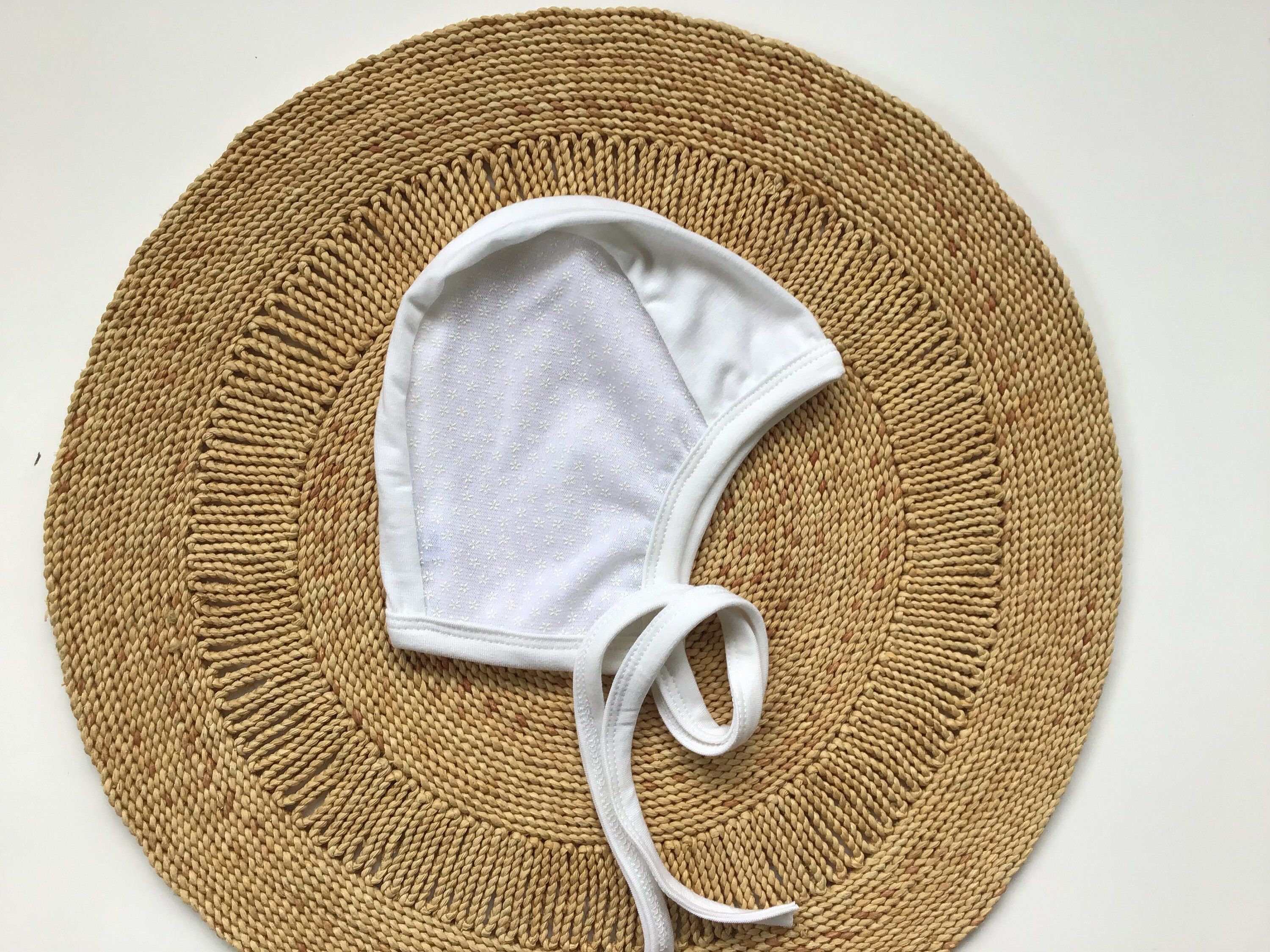 White Tiny Flower Pilot Hat, Hearing Aid Hat With Mesh, Cochlear ...