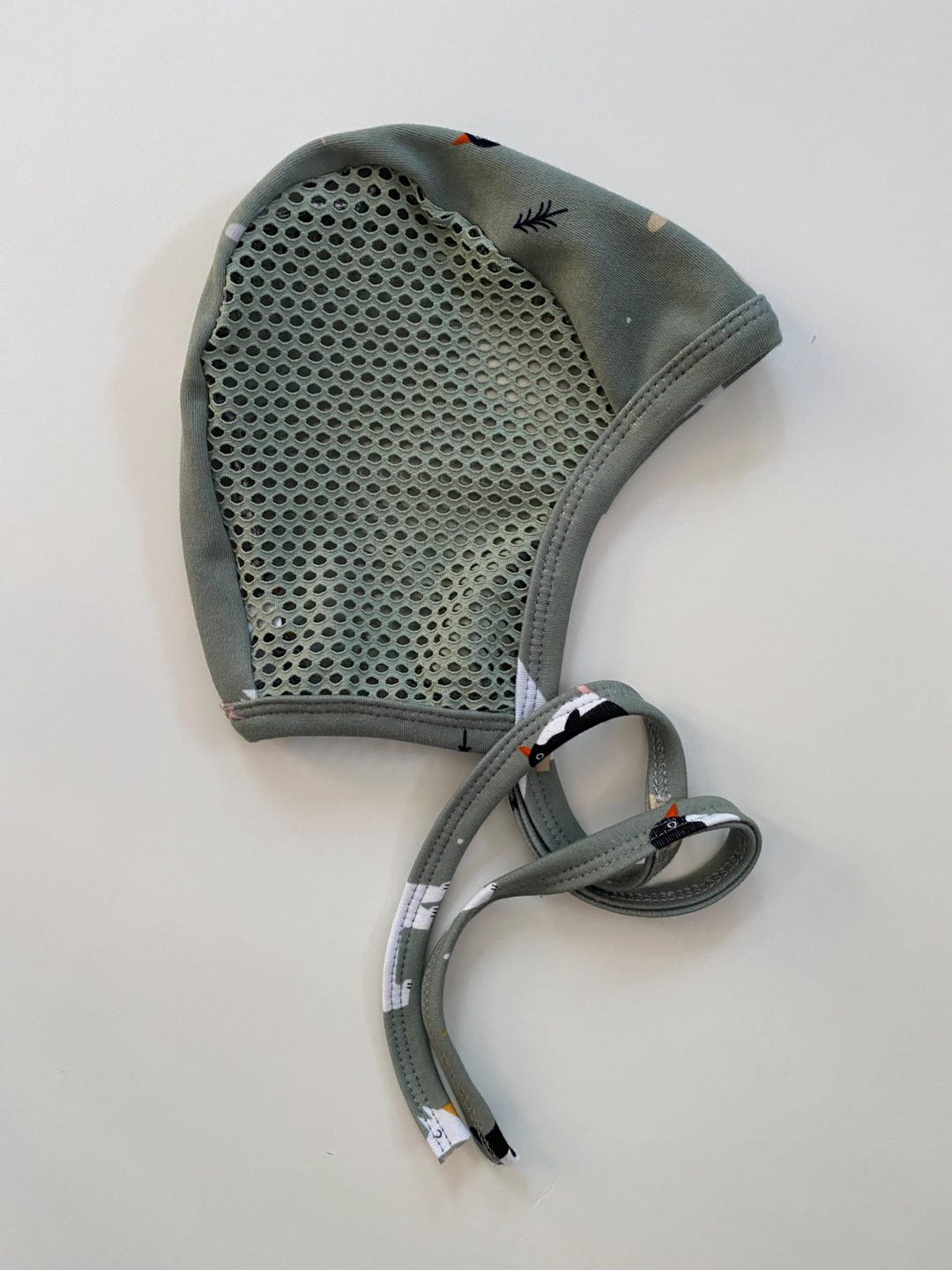 Sage Green New Print Pilot Hat, Hearing Aid Hat With Mesh, Cochlear ...