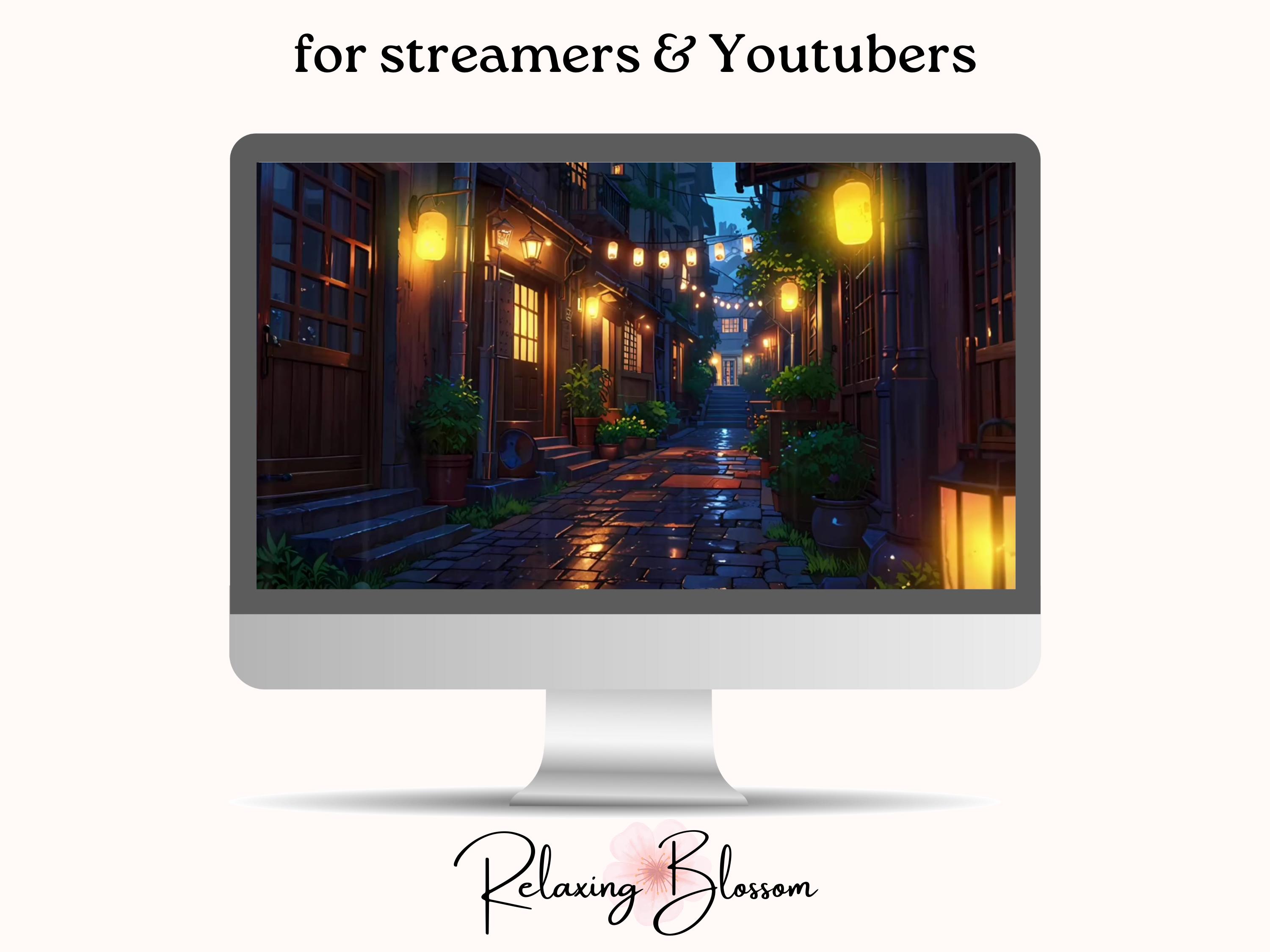 Rainy Alley Animated Background: ASMR, Streaming, Youtube (digital ...