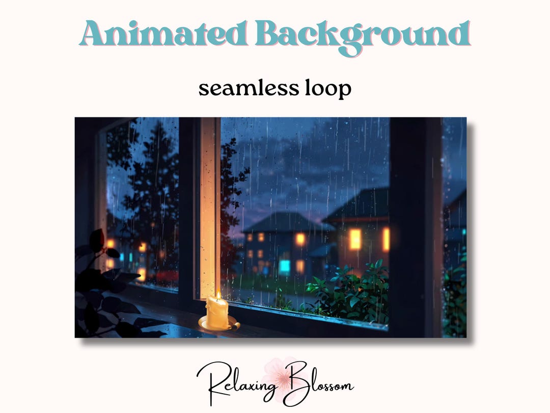 Animated Background Rain ASMR Lofi Aesthetic Animated Wallpaper | 1 ...