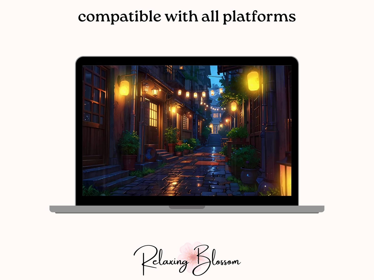 Rainy Alley Animated Background: ASMR, Streaming, Youtube (digital ...
