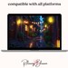 Rainy Alley Animated Background: ASMR, Streaming, Youtube (digital ...