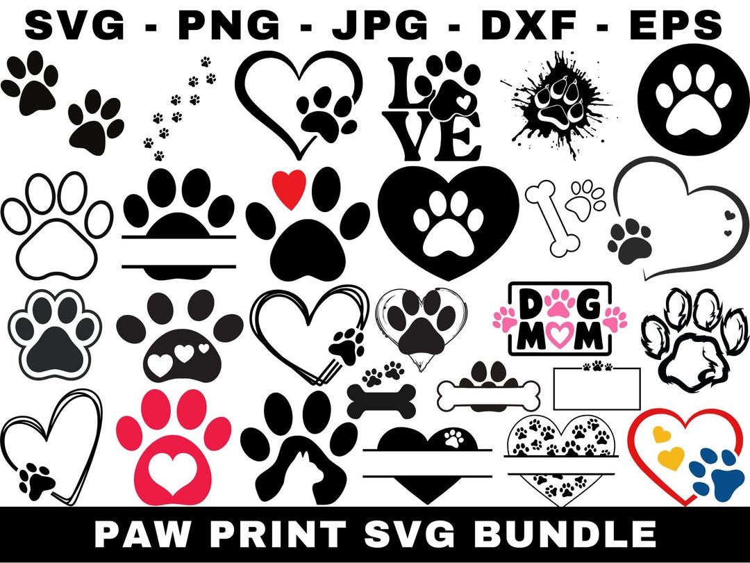 Paw Print Svg, Dog Paw SVG, Dog Svg, Paw Svg, Animal Paw Svg, Cat Paw ...