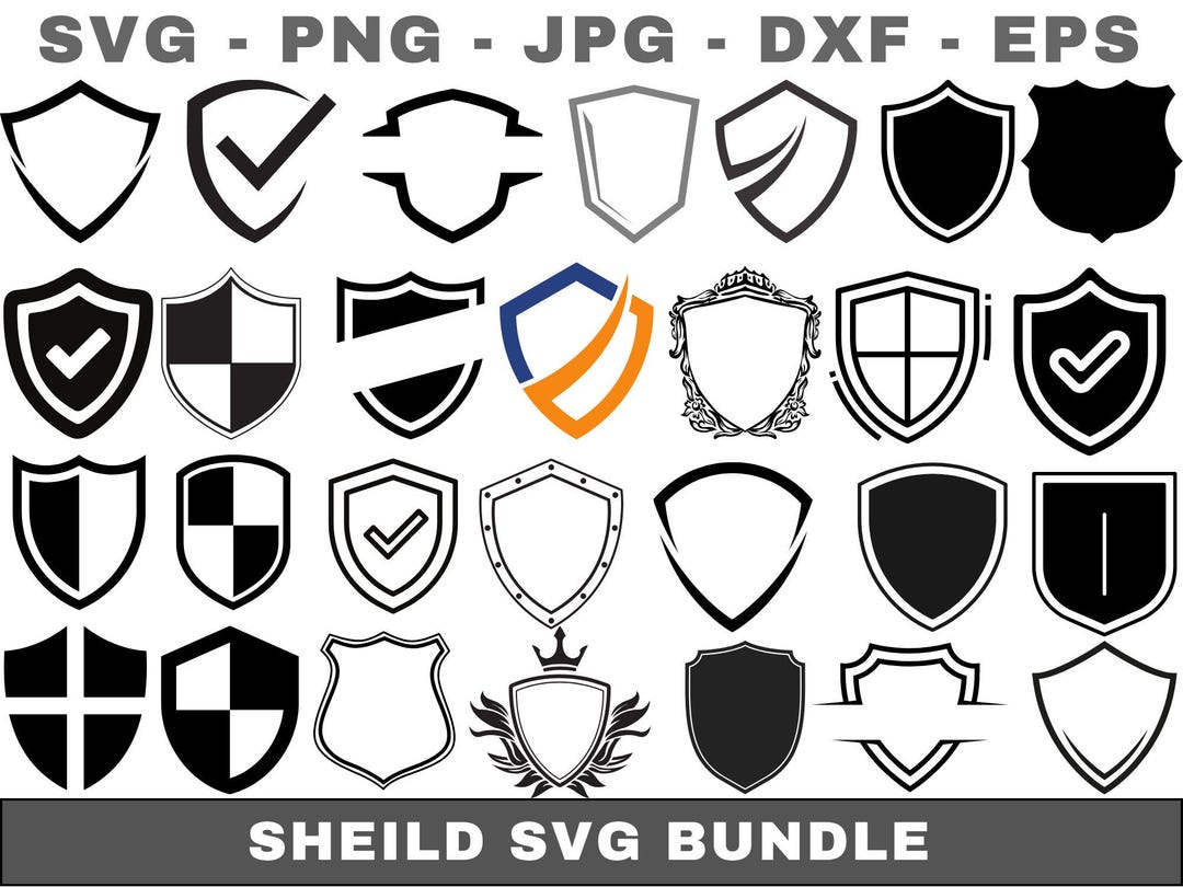 Shield SVG Bundle, Shield PNG Bundle, Shield Clipart, Shield SVG Cut ...