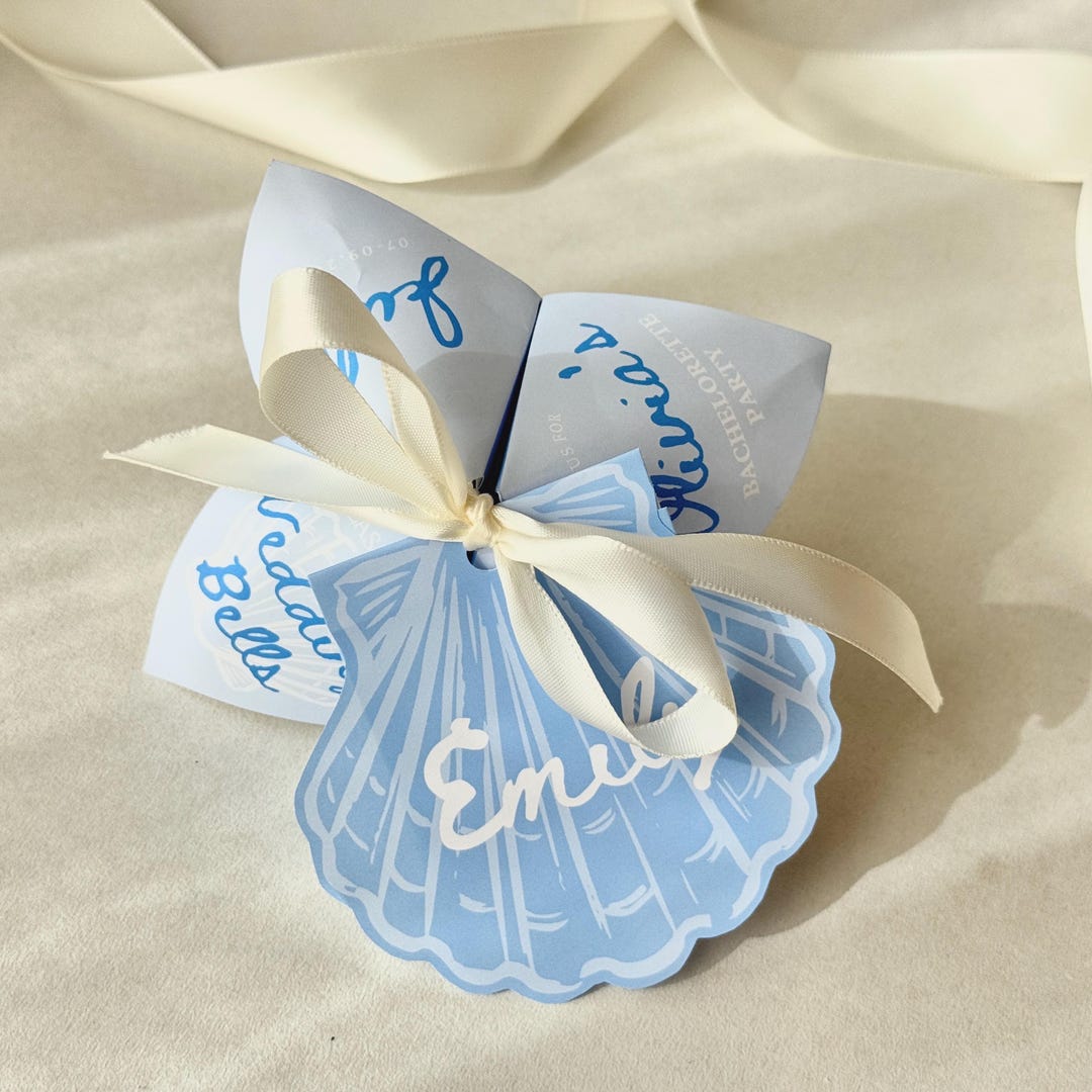 Blue Shell Bachelorette Itinerary, Cootie Catcher Game (editable Canva ...