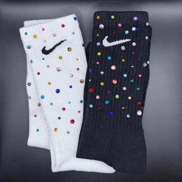 Rhinestone Socks - Etsy