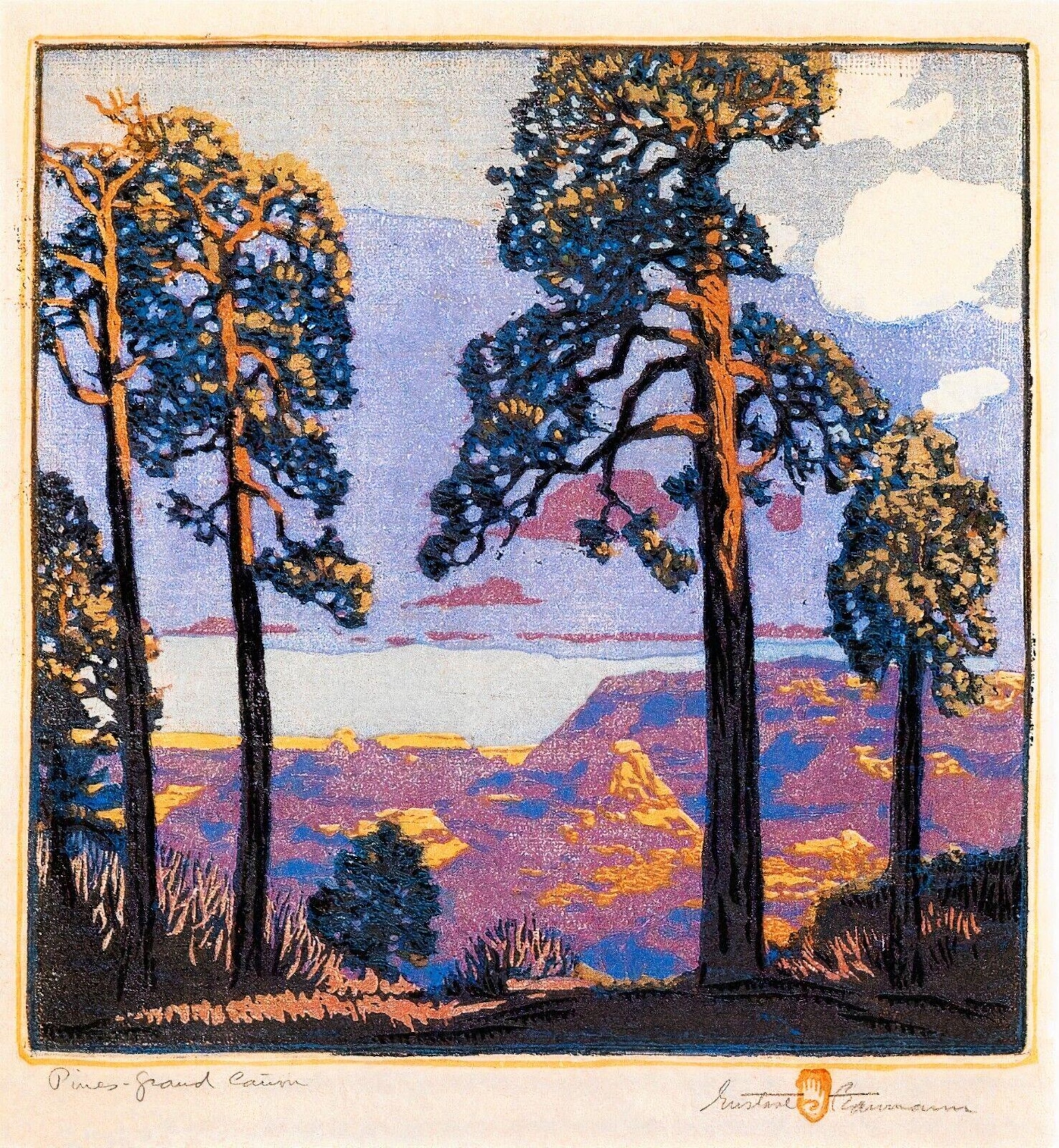 Grand Canyon Print by Gustave Baumann: Vintage Pines Fine Art - Etsy
