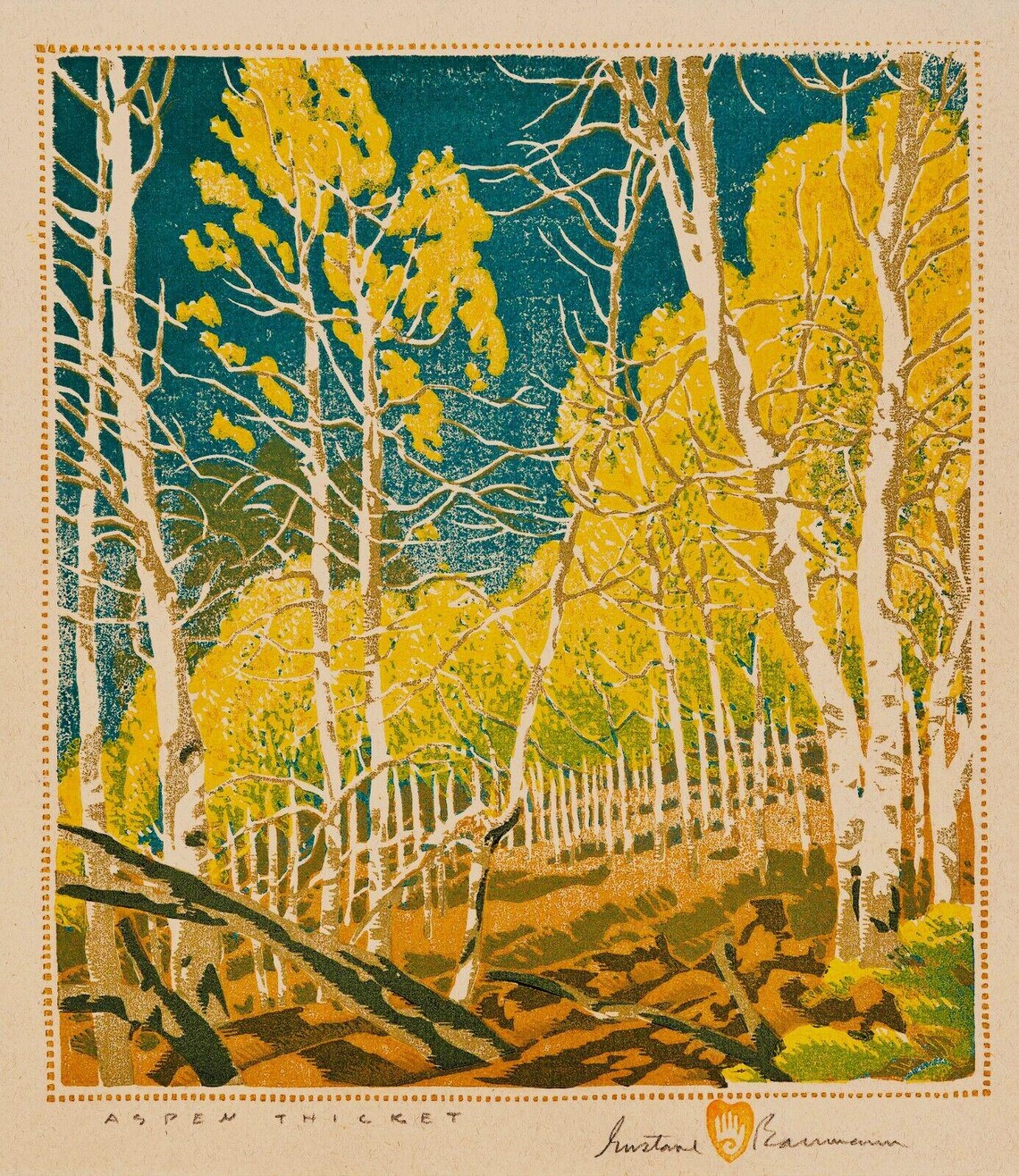 Aspen Thicket by Gustave Baumann - Premium Fine Art Print - Etsy