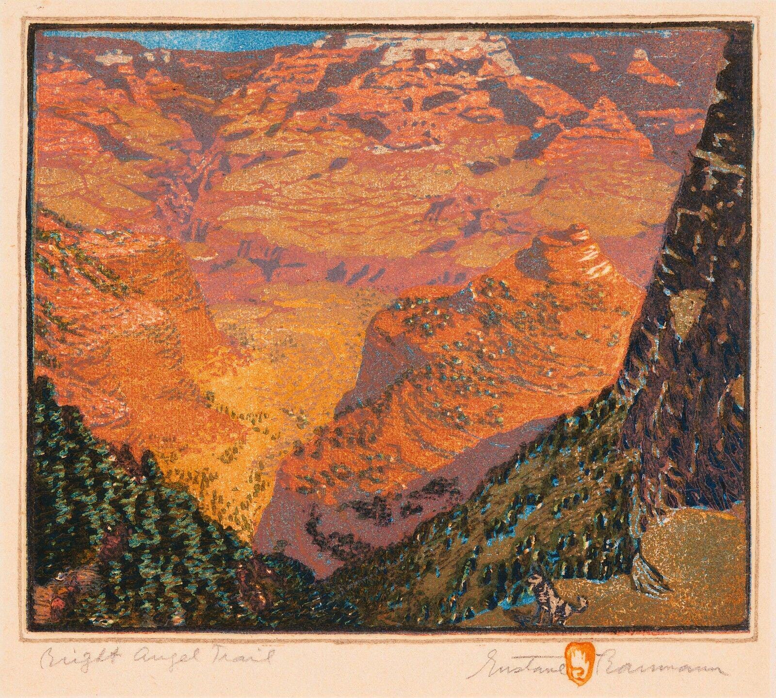 Gustave Baumann Print: Bright Angel Trail Fine Art - Etsy