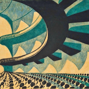 Concert Hall Print by Sybil Andrews - Vintage Fine Art - Etsy