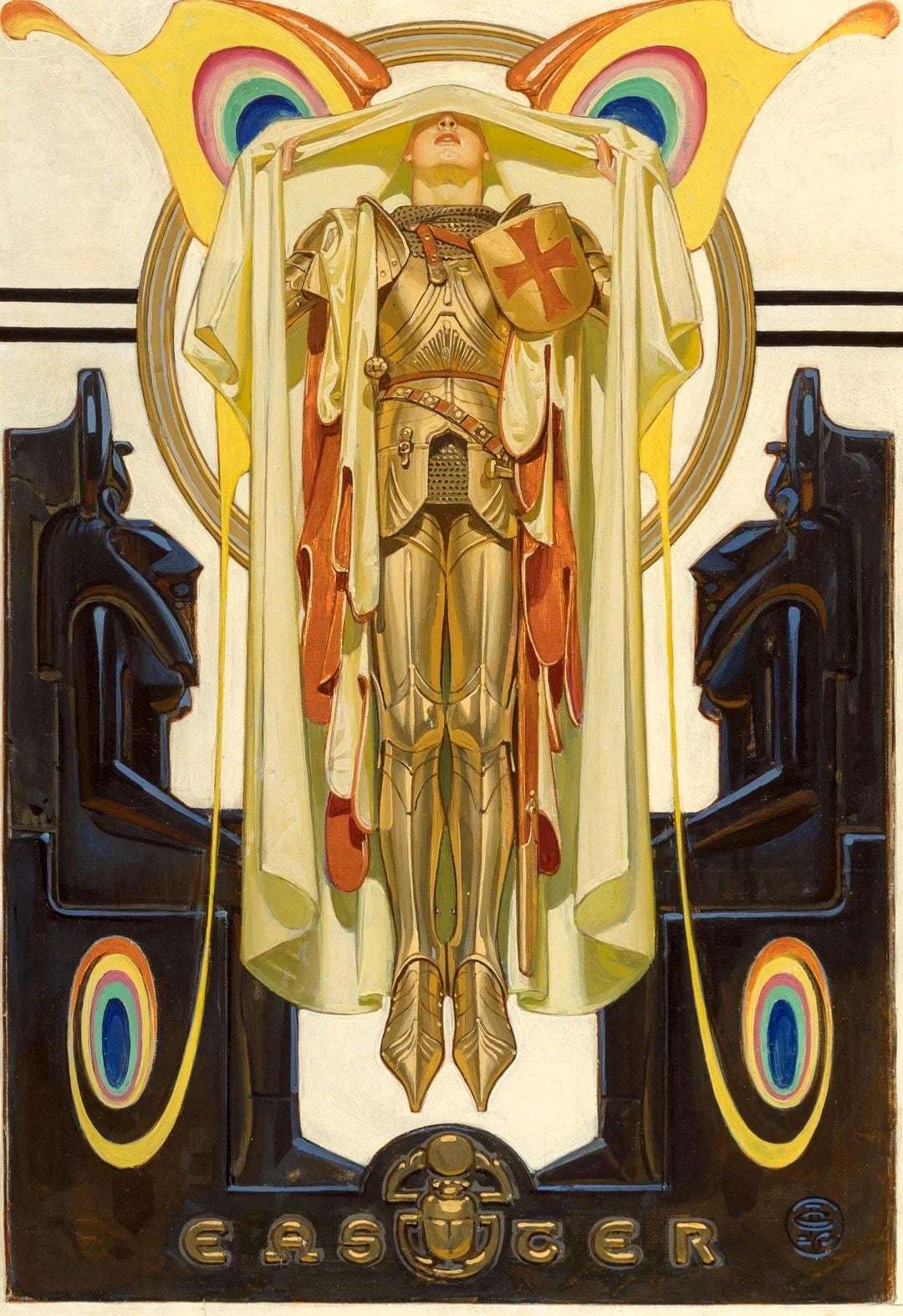 J.C. Leyendecker Easter Knight Art Print: Vintage Fine Art - Etsy