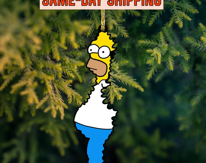 Large Homer Simpson Christmas Tree Ornament - the Simpsons Bush Meme ...