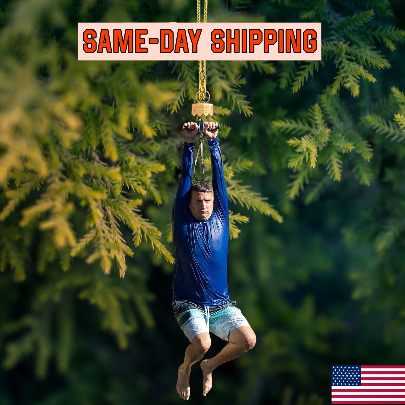 Tim Robinson Zipline Meme Ornament, Funny Acrylic Car Hanging Decor ...