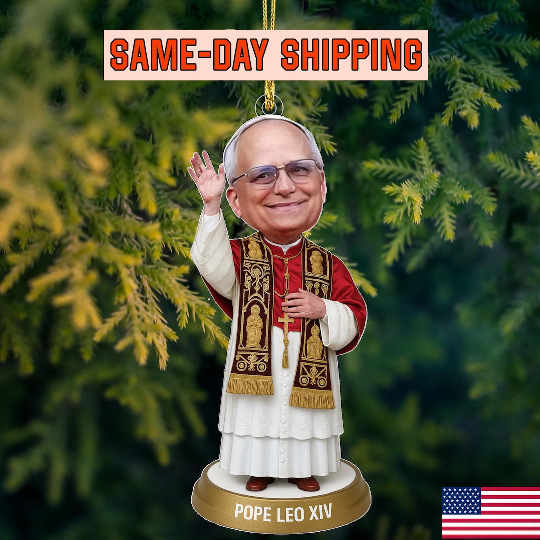Pope Leo XIV Acrylic Ornament – Funny Catholic Christmas Tree ...