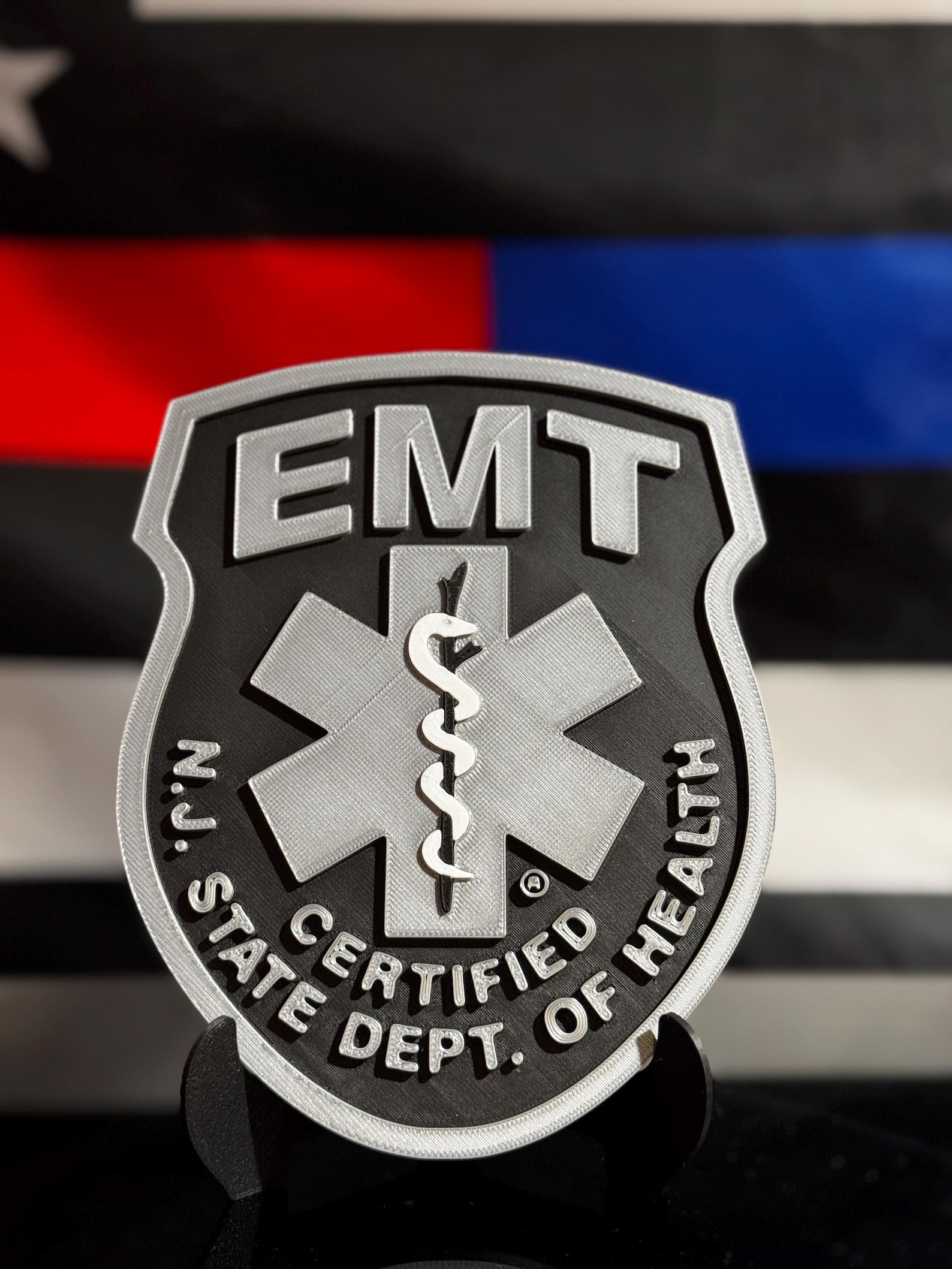 NJ EMT 3D Plaque | State Certified EMS Gift With Stand - Etsy