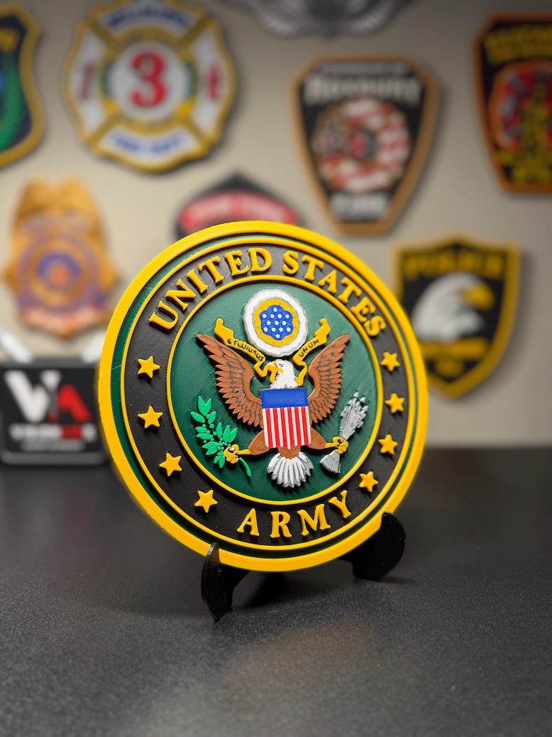 United States Army 3D Plaque | Eagle Emblem Military Display | Veteran ...