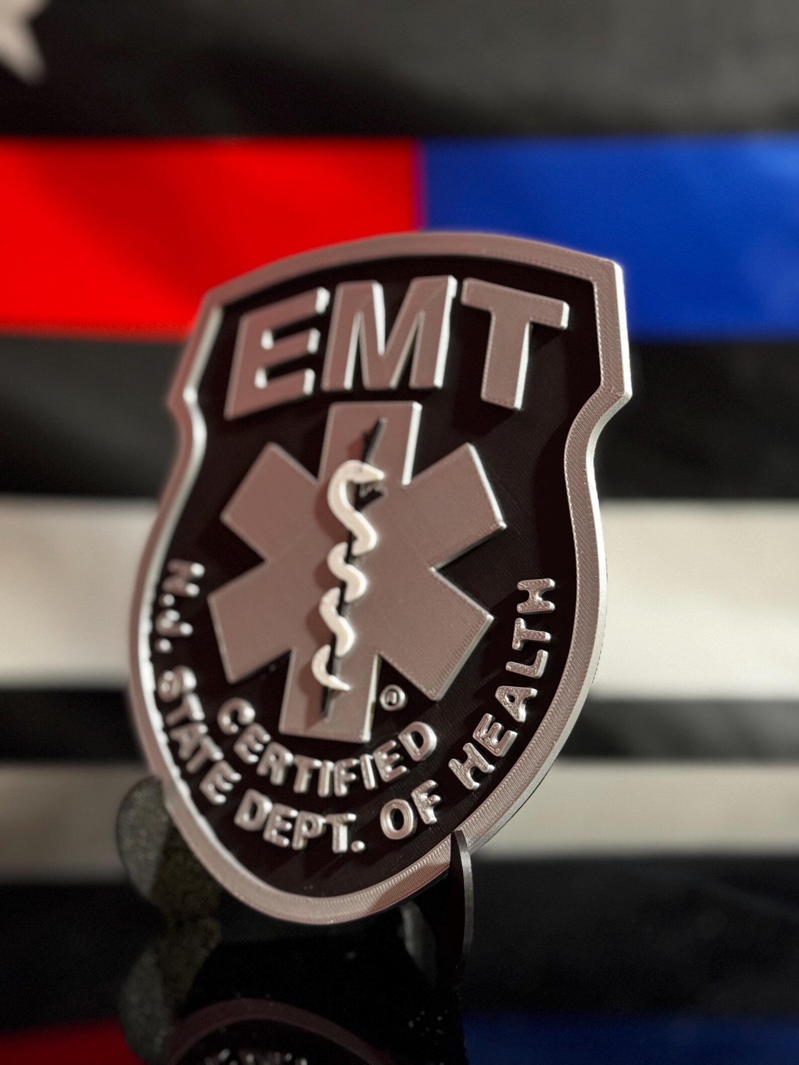 NJ EMT 3D Plaque | State Certified EMS Gift With Stand - Etsy