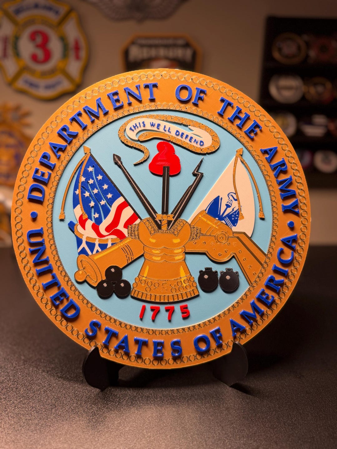 US Department of the Army 3D Plaque | Emblem Display | Desk or Wall ...