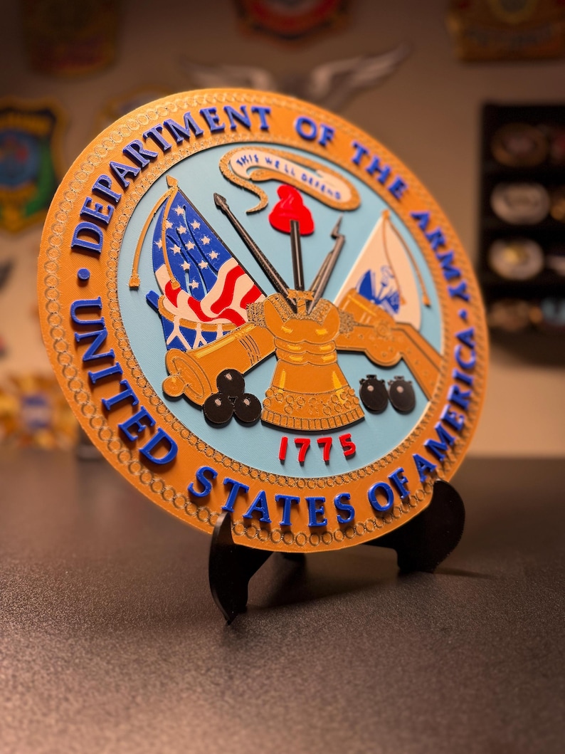 US Department of the Army 3D Plaque | Emblem Display | Desk or Wall ...