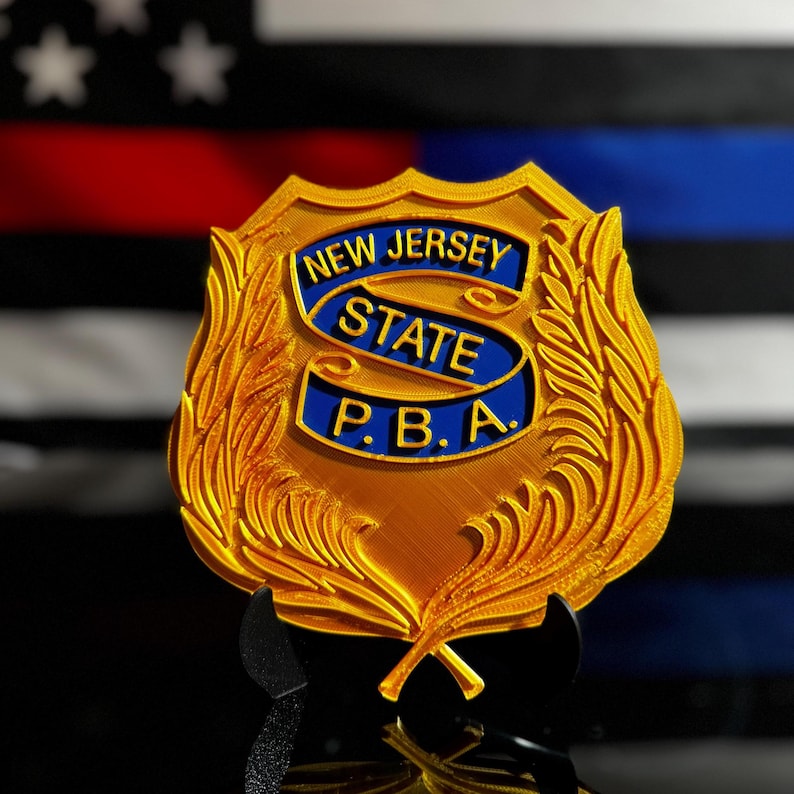 NJSPBA 3D Plaque | New Jersey State PBA Plaque With Stand | Standard or ...