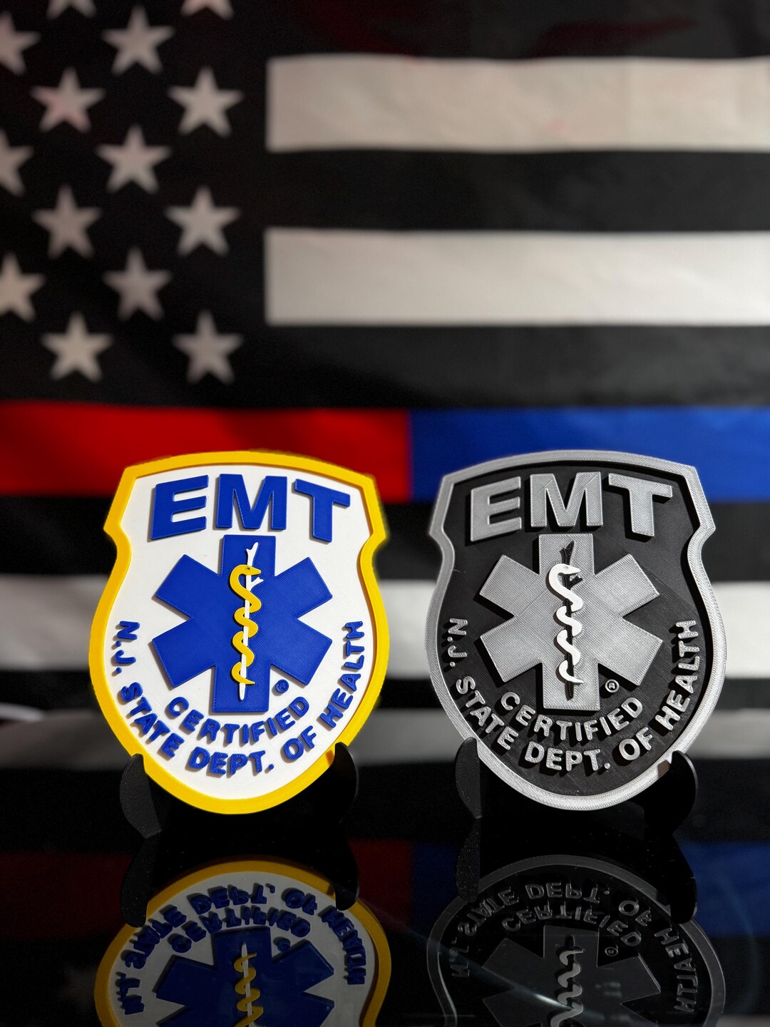 NJ EMT 3D Plaque | State Certified EMS Gift With Stand - Etsy
