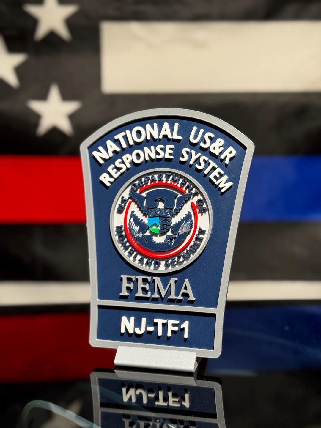 NJ-TF1 FEMA US&R 3D Plaque | New Jersey Task Force 1 Desk Display - Etsy