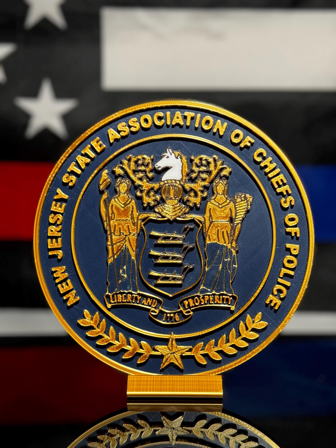 NJSACOP 3D Plaque | New Jersey Chiefs of Police Logo, Desk Display - Etsy