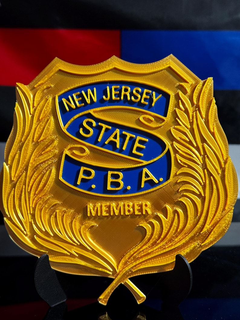 NJSPBA 3D Plaque | New Jersey State PBA Plaque With Stand | Standard or ...