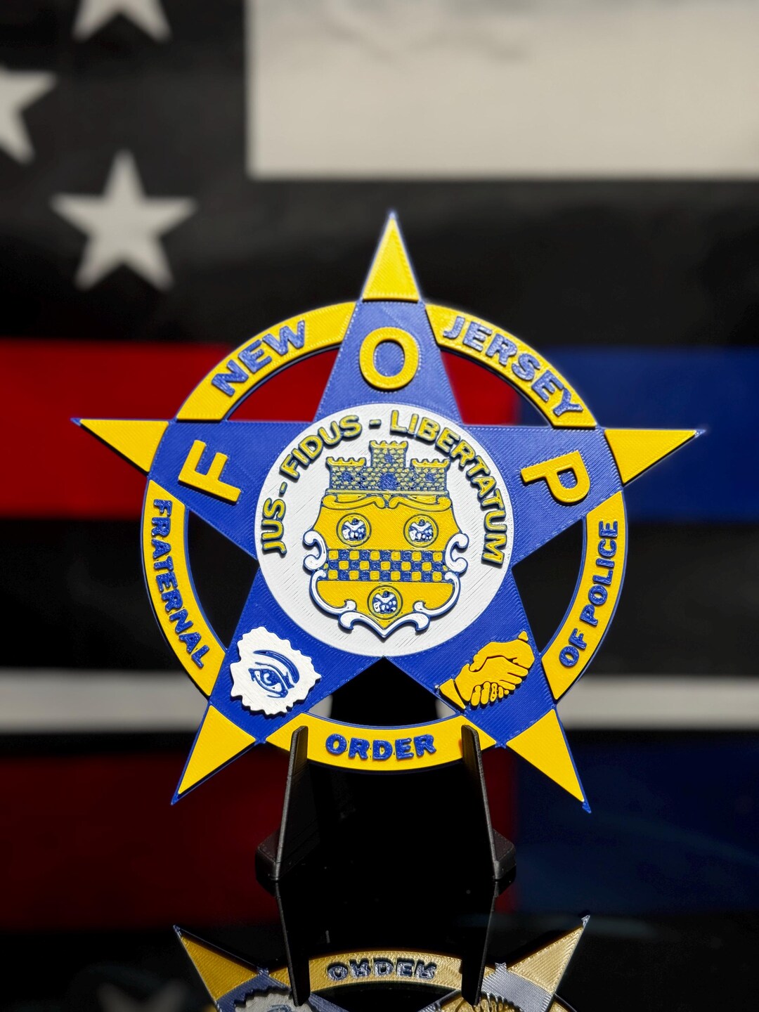 New Jersey Fraternal Order of Police 3D Plaque | NJFOP Logo Desk ...