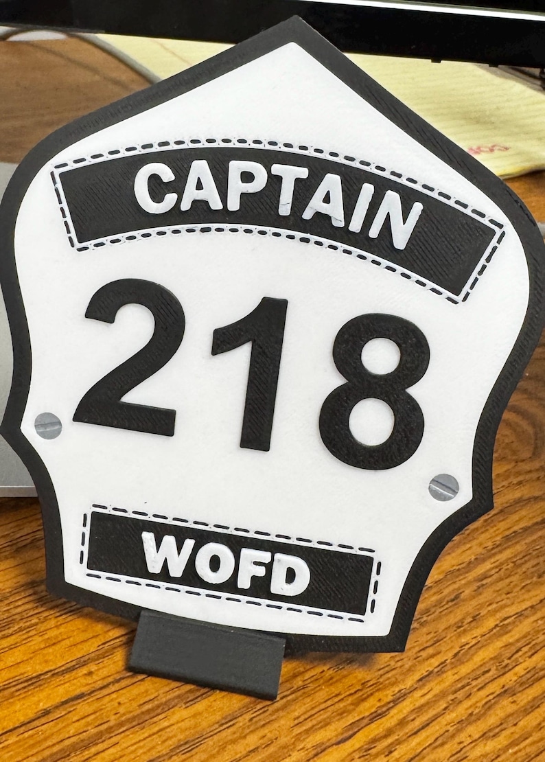 Custom 6” 3D Printed Firefighter Helmet Shield – Personalized With Name ...