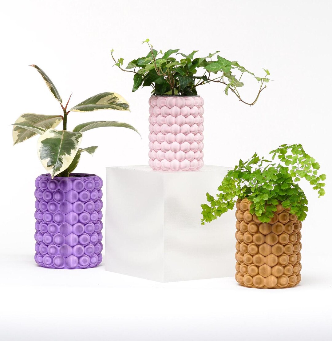 Bubble Textured Planter Pot - Modern Indoor Plant Pot Boho Succulent ...