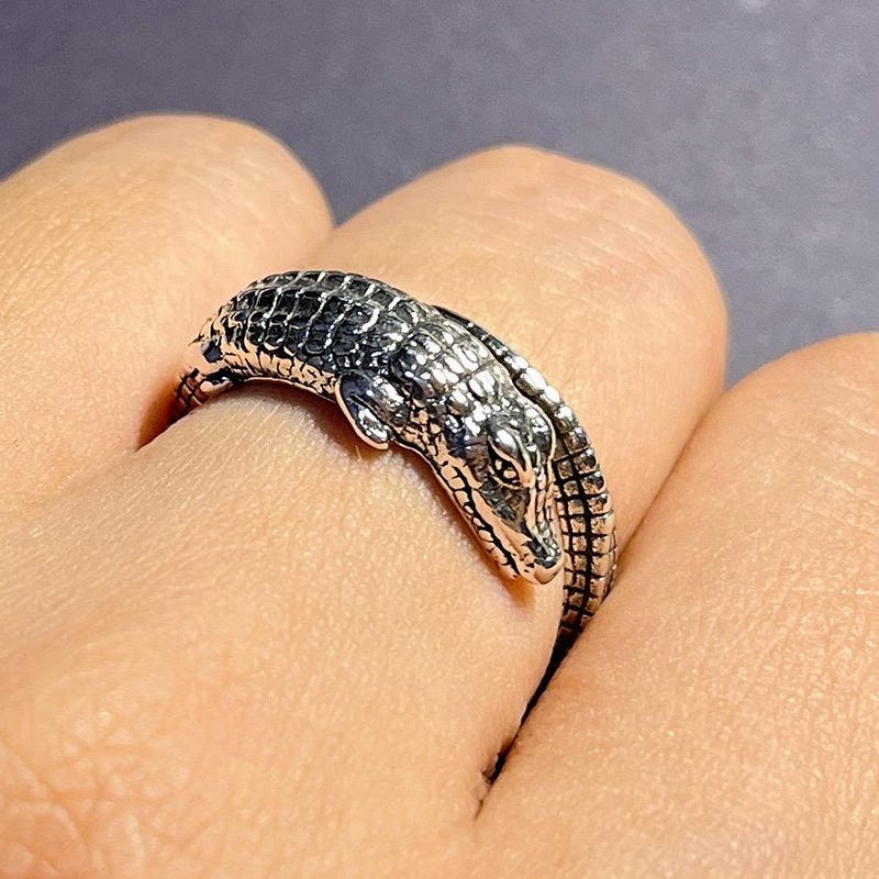 Alligator Ring Crocodile - Etsy