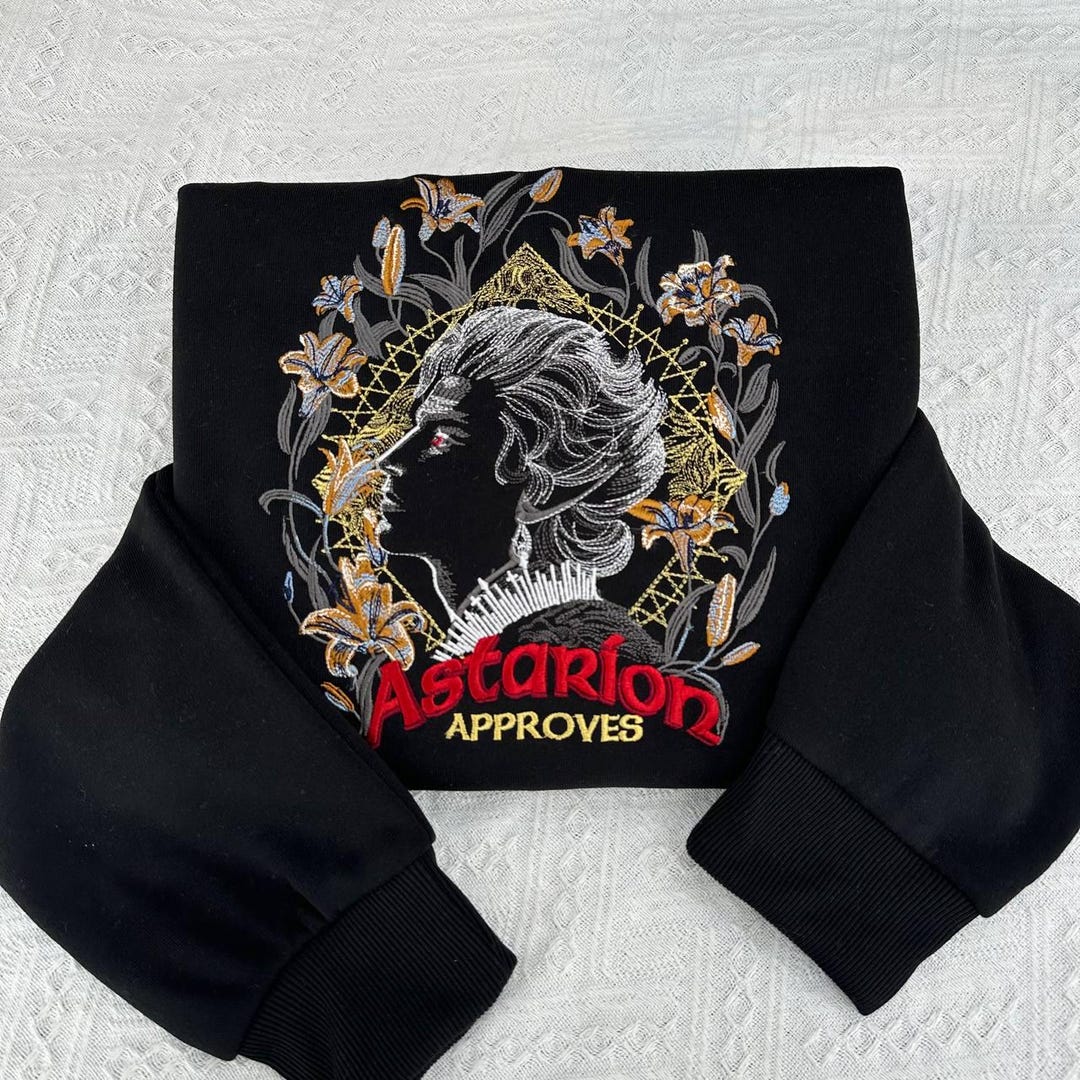 Baldur's Gate 3 Astarion Embroidered Crewneck, Astarion Approves ...