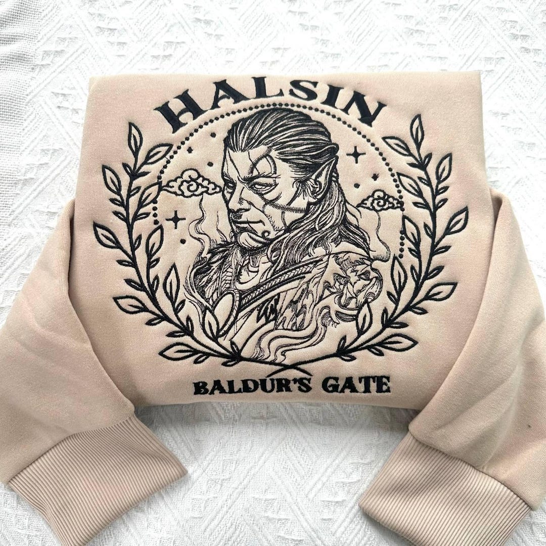 Halsin Baldurs Gate 3 Embroidered Sweatshirt and Hoodie, Halsin BG3 ...