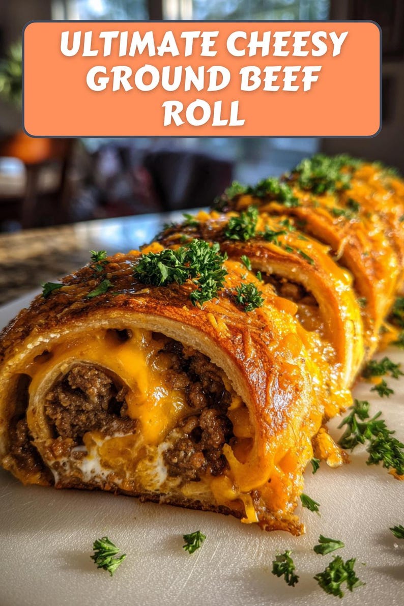 Ultimate Cheesy Ground Beef Roll Recipe | Instant Digital Download PDF ...