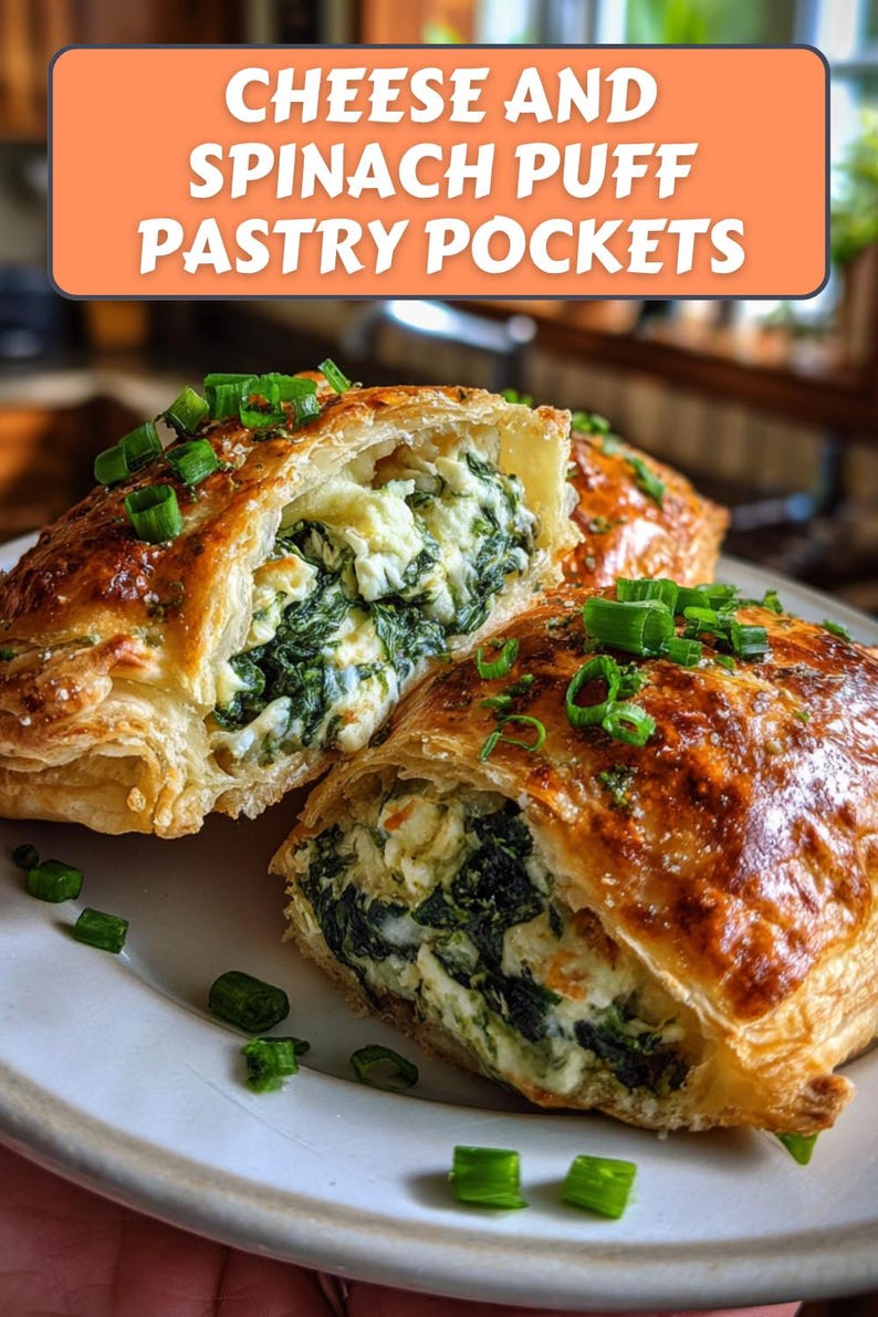 Cheese and Spinach Puff Pastry Pockets Recipe | Instant Digital ...