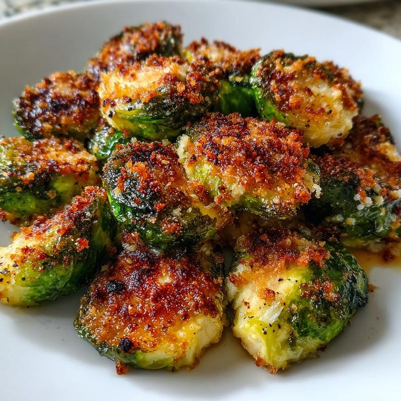 Parmesan Roasted Brussels Sprouts Recipe | Printable Recipe Card ...