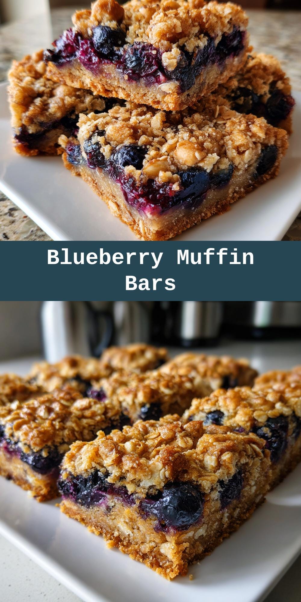 Blueberry Muffin Bars Recipe | Printable Recipe Card | Digital Download ...